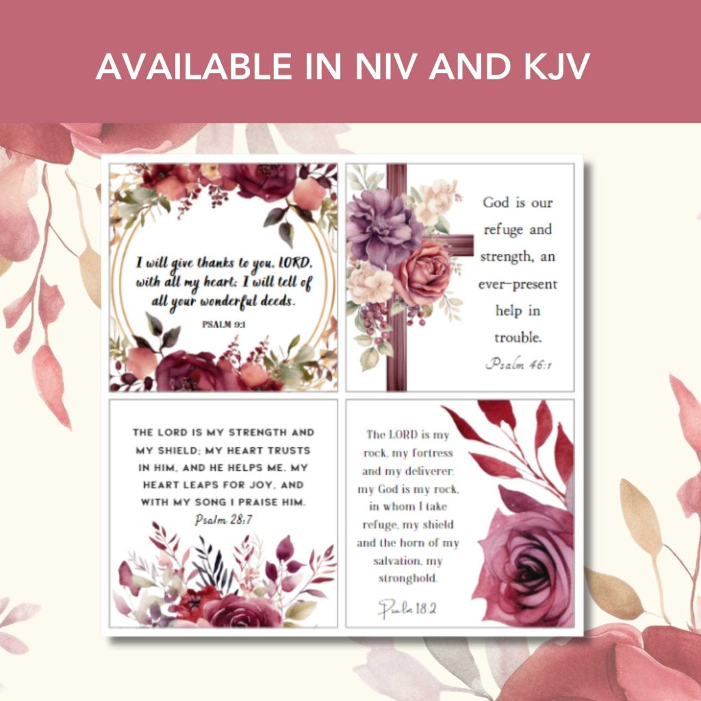 Bible Verse Cards - Christian Bible Printables
