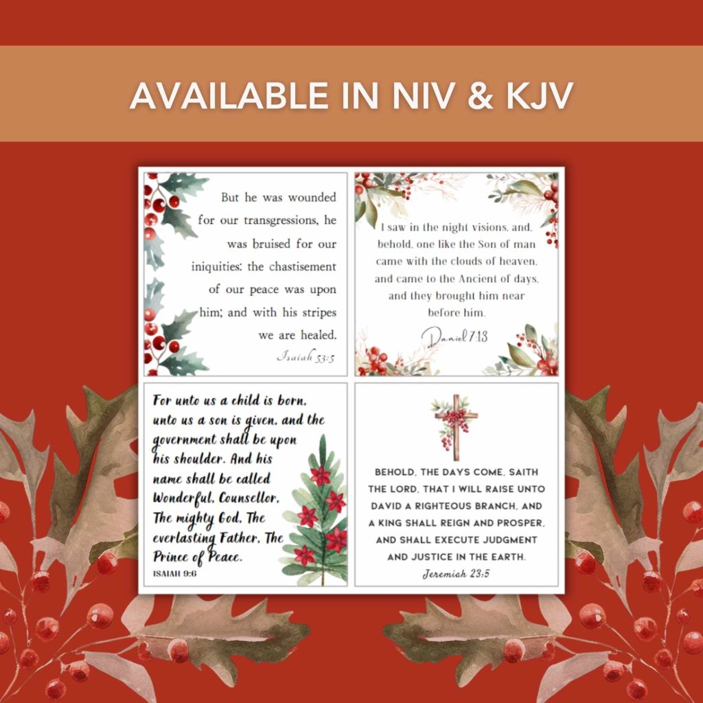 Best Set Of 24 Nativity Christmas Bible Verses | NIV And KJV